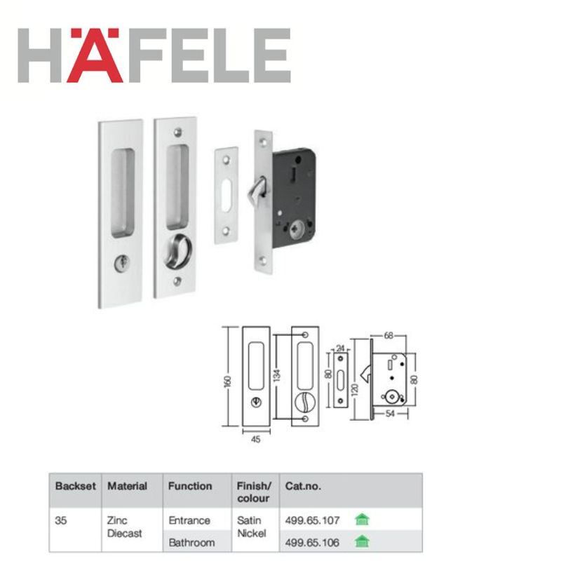 HAFELE SLIDING DOOR LOCKSET | Shopee Malaysia