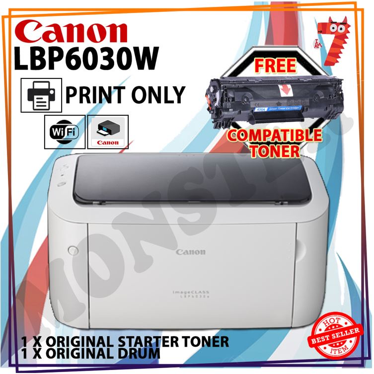 Canon ImageCLASS LBP6030W Wireless Wi-Fi Mono Laser Printer FOC Compatible Toner | Shopee Malaysia
