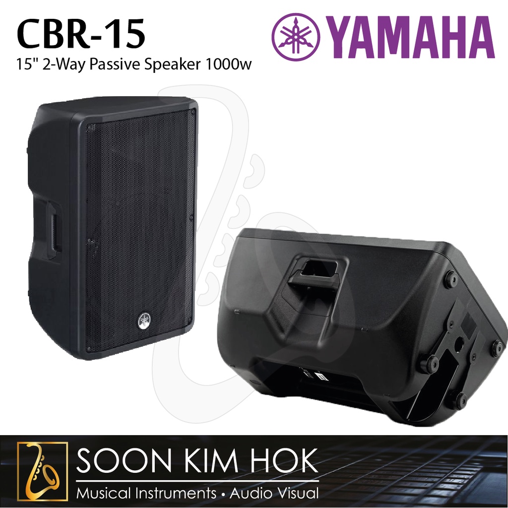 YAMAHA CBR-15 2-Way 500W Loudspeaker (15" Cone), 126 dB SPL (CBR15 ...