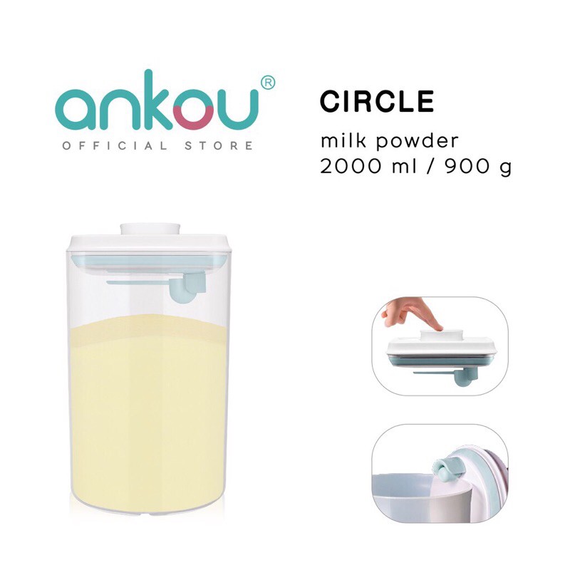 ANKOU Air Tight Milk Powder Container - Circle (2000ml / 900g) | Shopee ...