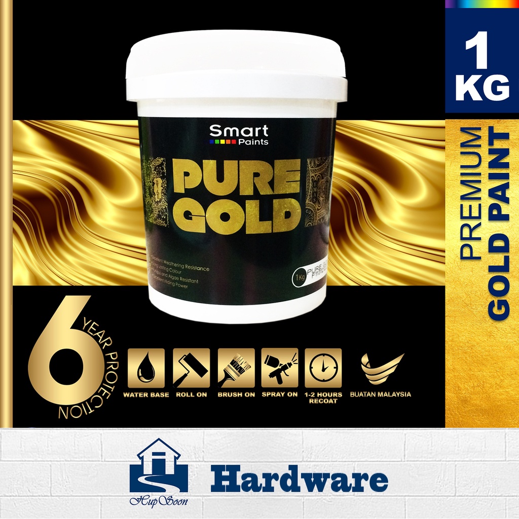 Smart Paints 24K Pure Gold Paint Cat Emas 金漆 1KG | Shopee Malaysia
