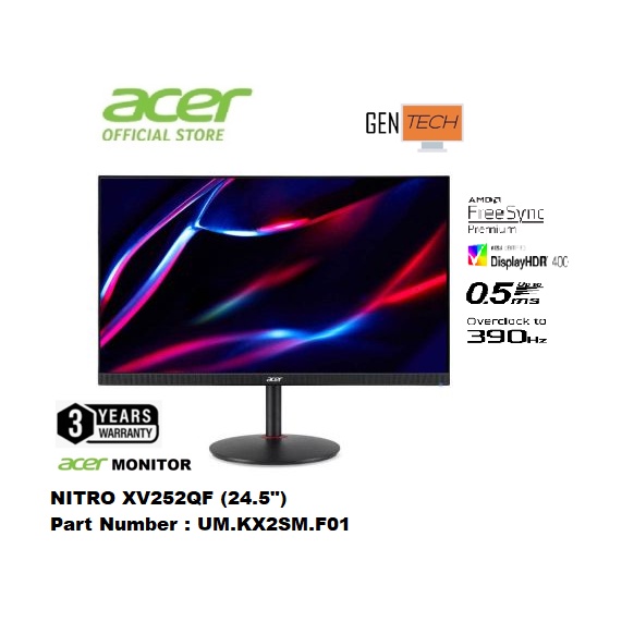 (Pre Order) Acer Nitro (XV252Q / XV252QF) UM.KX2SM.F01 24.5" IPS FHD ...
