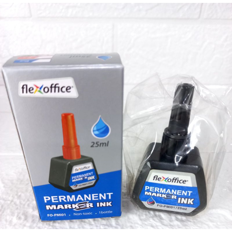Flex Office Permanent Marker Black Ink 25ml | Shopee Malaysia