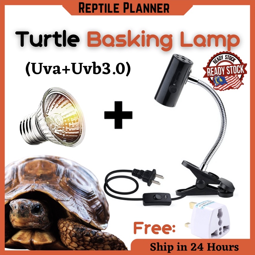UVA+UVB 3.0 Reptile Lamp Clip-on Bulb Heat Lamp Holder Tortoise Turtle Basking Lamp（三合一陆龟晒背加热 ...