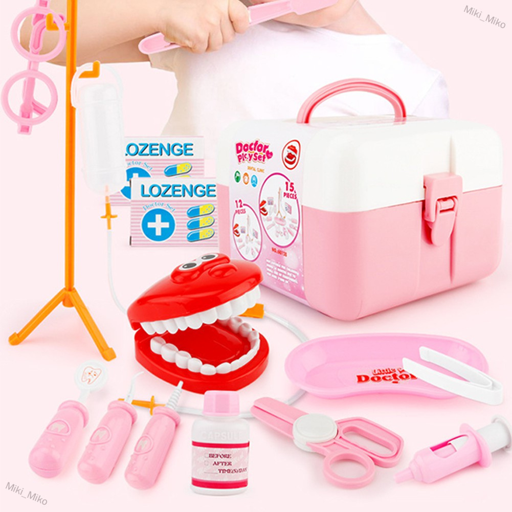 15Pcs/set Doctor Series Pretend Play Set Children Simulation Dental ...