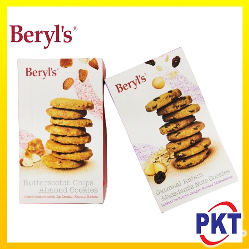 BERYL'S OATMEAL RAISIN MACADAMIA NUTS COOKIES 100G / BUTTERSCOTH CHIPS ...