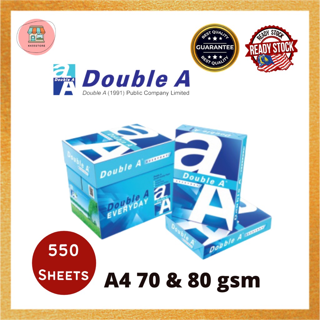 [READY STOCK] Double A A4 Paper 70/80gsm - 500 Sheets | Shopee Malaysia