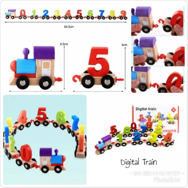Digital Train Wooden Toys Numbers | Shopee Malaysia
