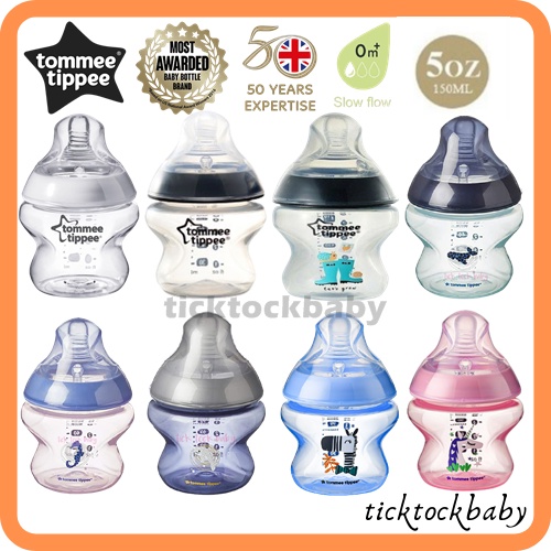 Tommee Tippee Bottle 5oz Closer To Nature Baby Feeding Bottle 150ml 5oz Newborn Baby Botol Susu ...