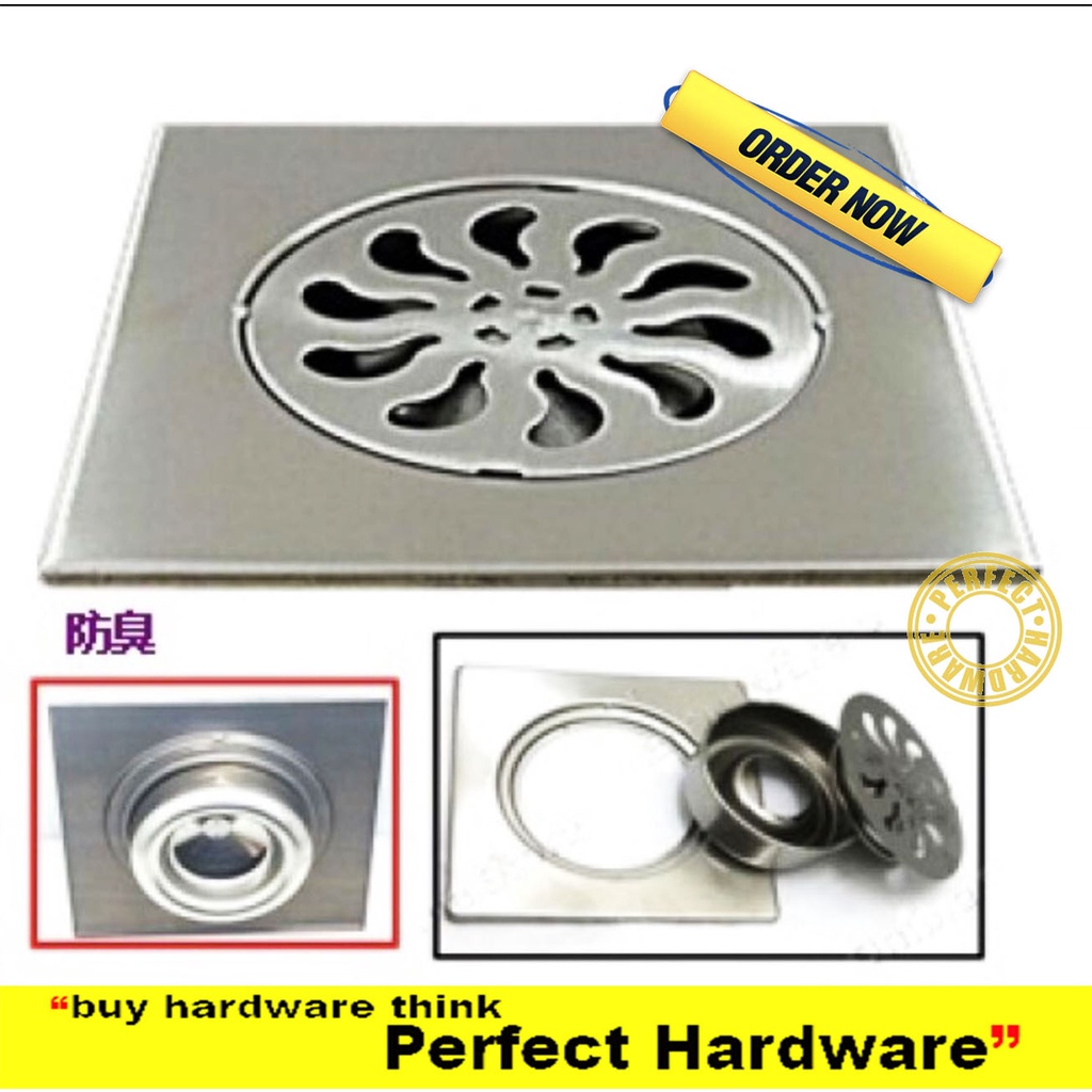 6'' x 6'' Stainless Steel Floor Trap Grating Anti Cockroach Anti Smell ...
