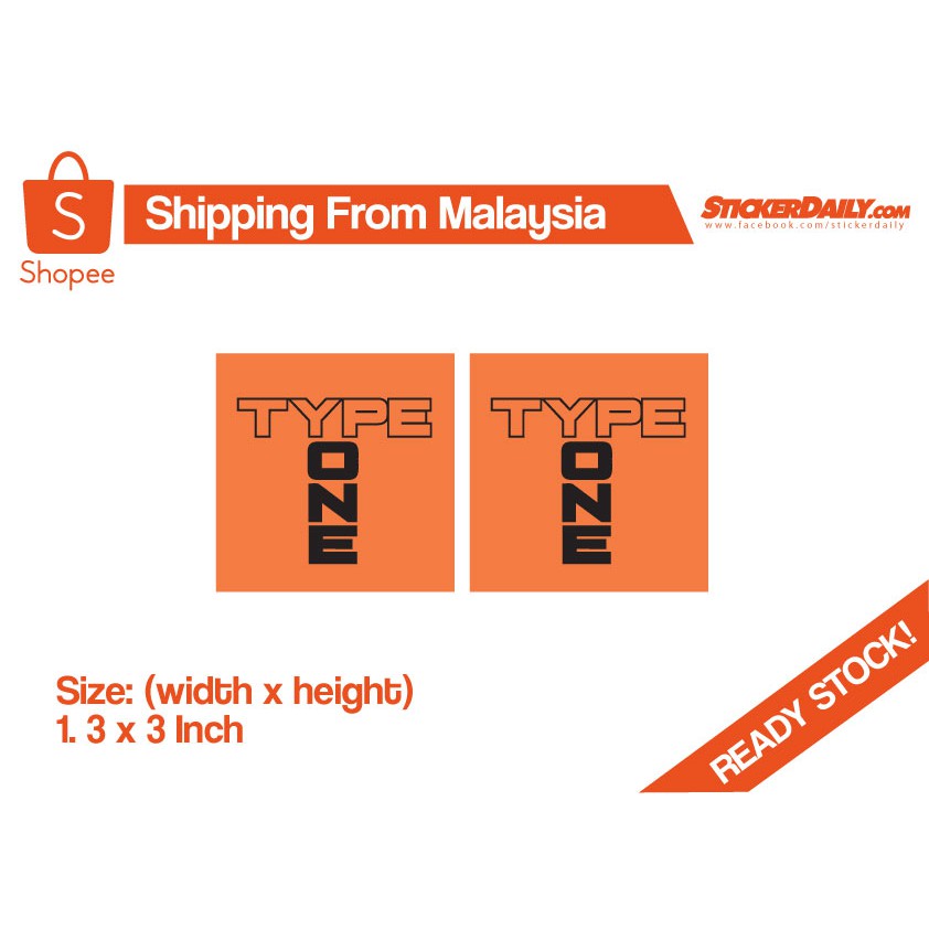 Honda Type One Sticker Bumper JDM | Shopee Malaysia