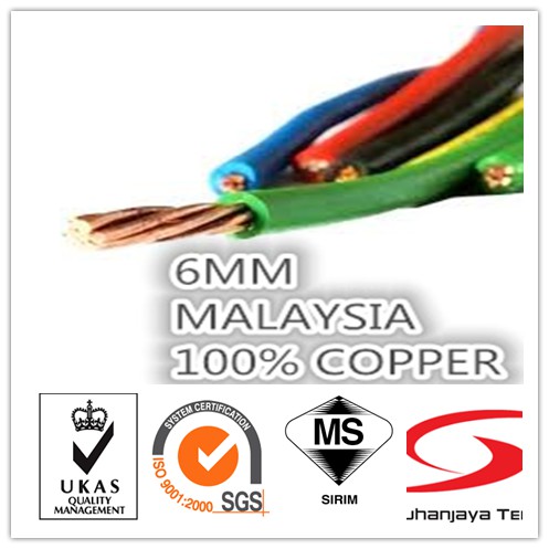 6MM MALAYSIA CABLE 100% COPPER FOR 1METER | Shopee Malaysia