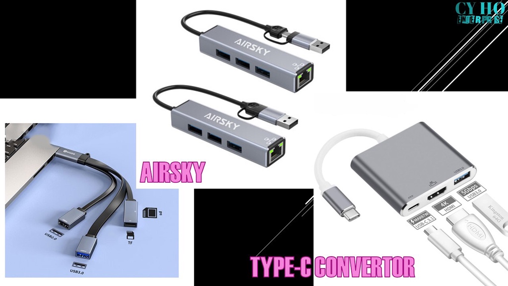 AIRSKY - TYPE-C TO USB 3.0/ HDMI/ RJ45 LAN/ CARD READER CONVERTOR | Shopee Malaysia