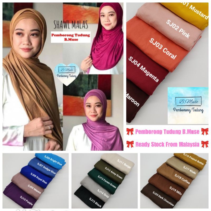 【Promosi Terbaik!!】COTTON JERSEY SHAWL MALAS BORONG TUDUNG Muslim Hijab ...