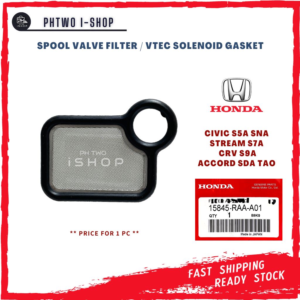 SPOOL VALVE FILTER / VTEC SOLENOID GASKET - HONDA CIVIC S5A SNA STREAM ...