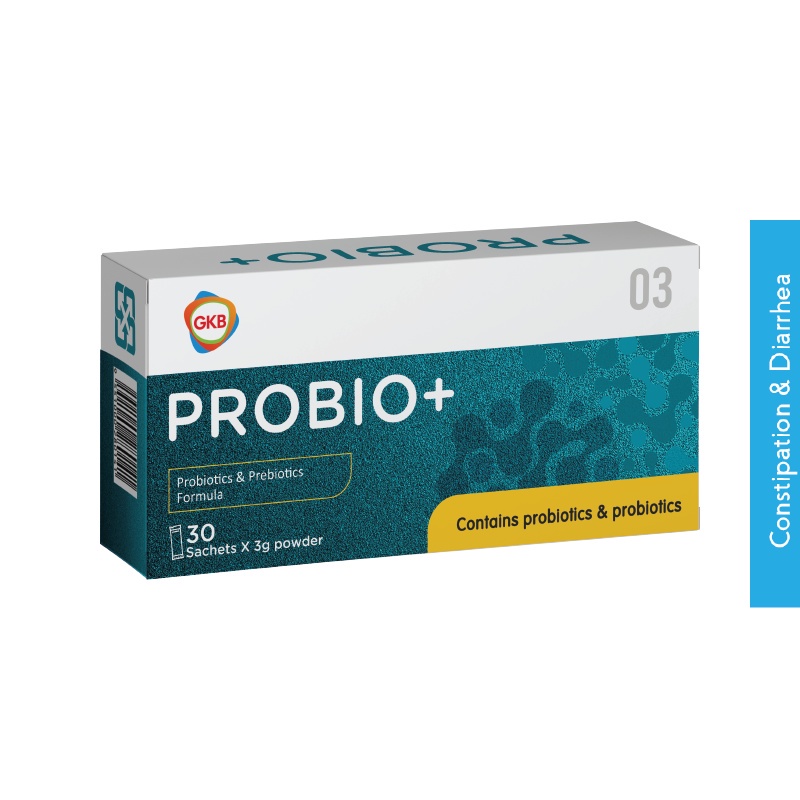 GKB PROBIO+ 30 SACHETS X 3G POWDER (PREBIOTICS & PROBIOTICS) | Shopee ...