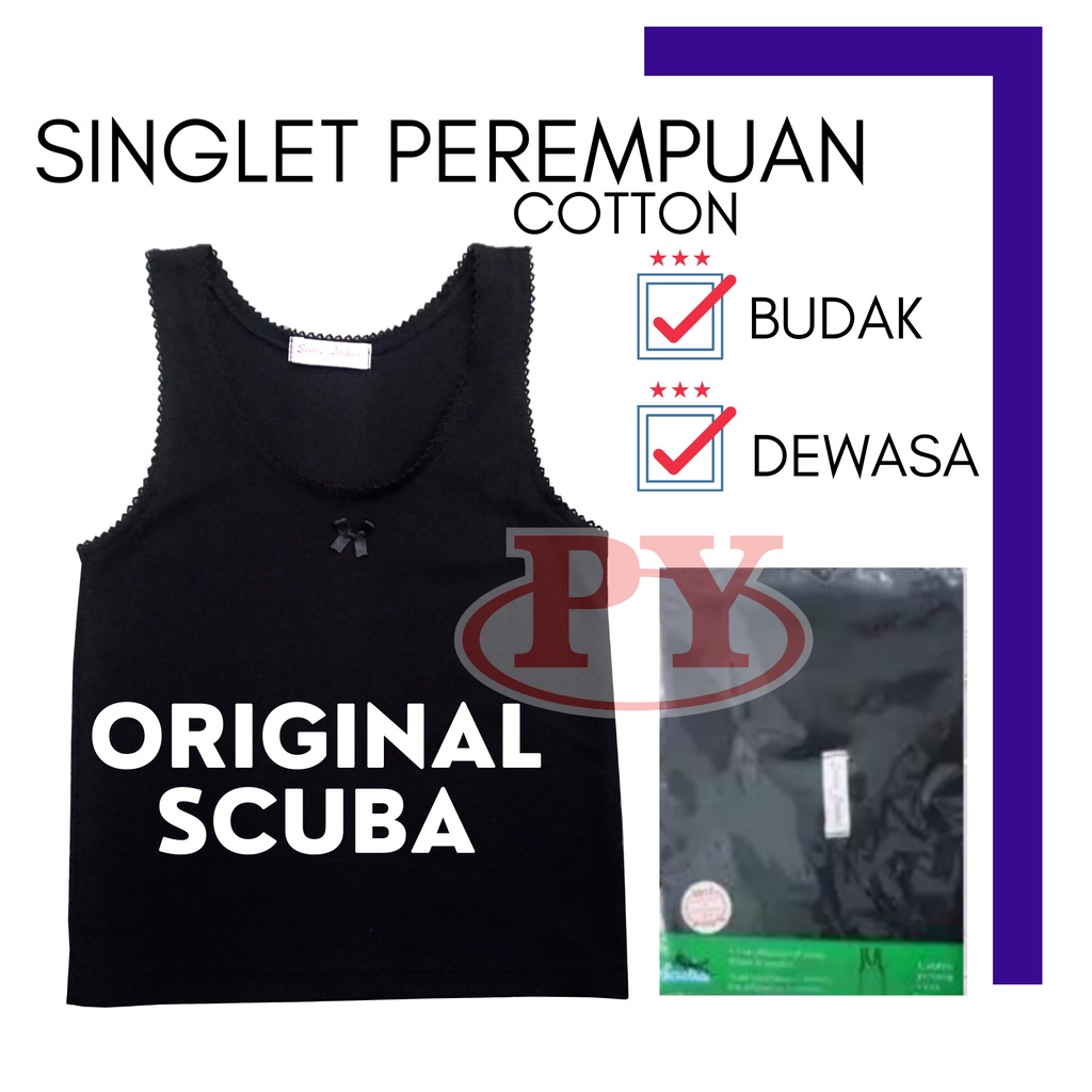 P002 - ORIGINAL SINGLET HITAM PEREMPUAN - SINGLET SCUBA PEREMPUAN ...