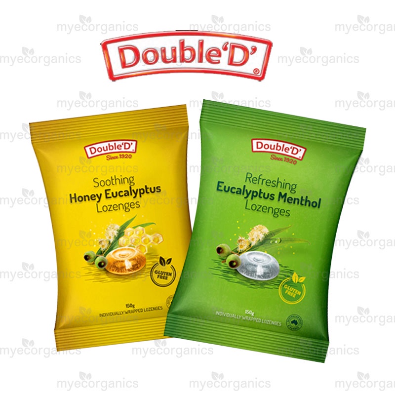 (EXP 7/2025) Double D Medicated (Menthol / Honey) Lozenges 150gm ...