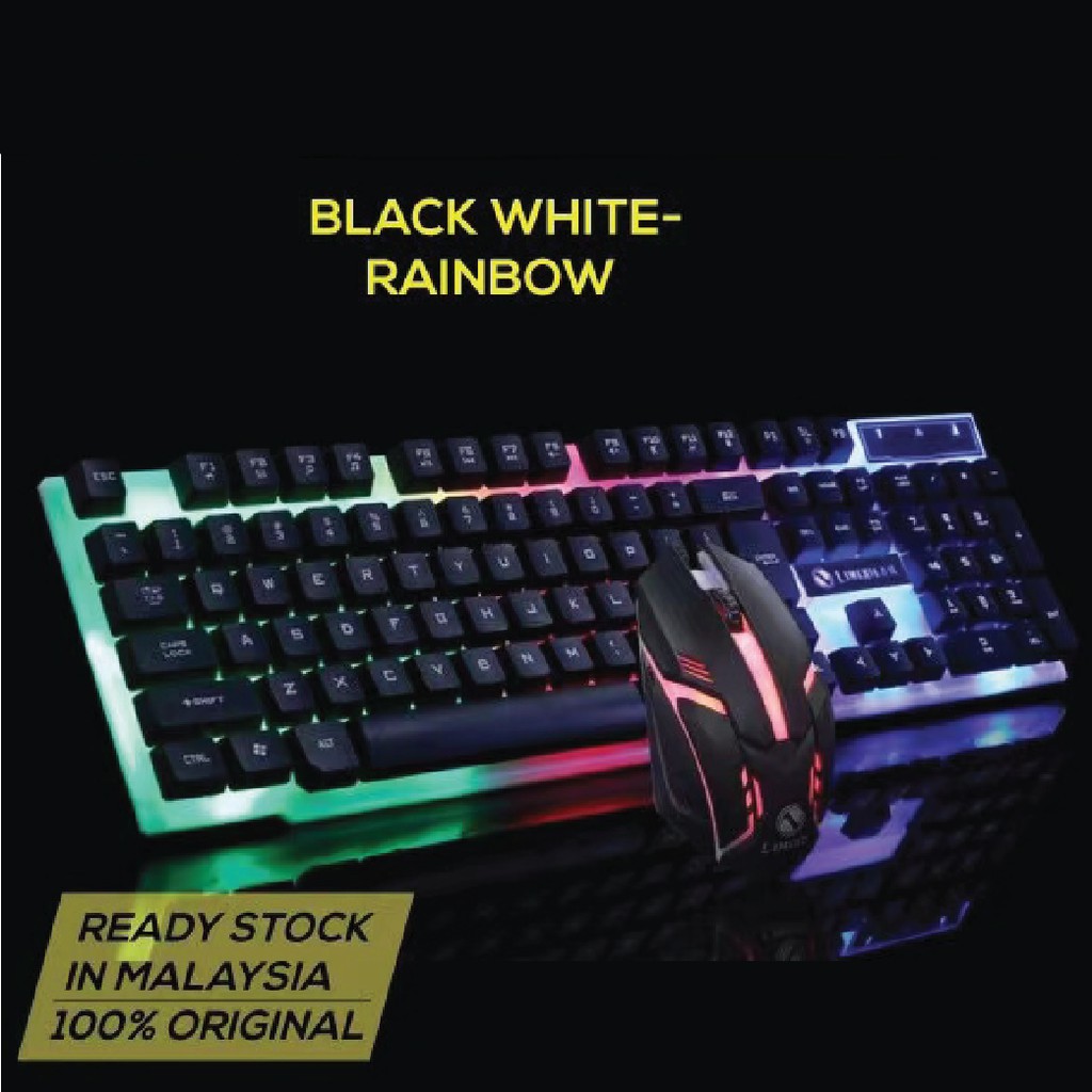 Limeide GTX300 Wired Gaming Keyboard and Mouse Set with LED Color ...