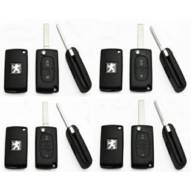 Updating PEUGEOT 2/3 buttons flip remote key case for Peugeot 407/307 ...