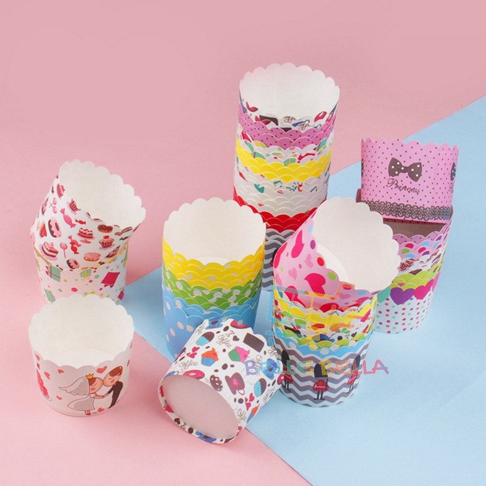 ±50PCS CUPCAKE CASES MUFFIN PAPER CUP CAKE DISPOSABLE GREASE BAKING ...