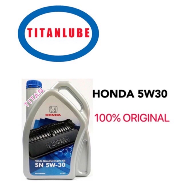 HONDA SEMI SYNTHETIC ENGINE OIL 5W30 (4L) | Shopee Malaysia