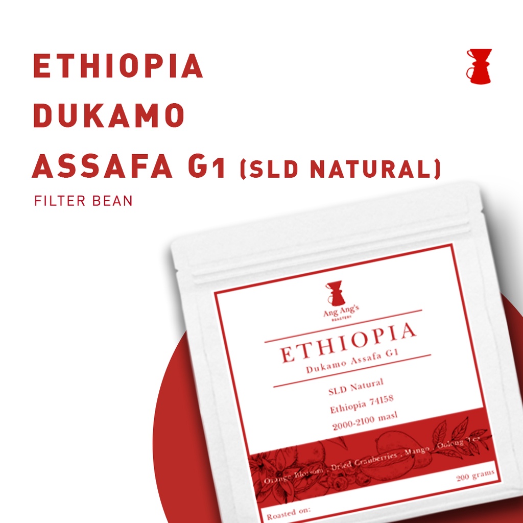 Ang Ang's Roastery "Limited Series" Single Origin Coffee Bean - Ethiopia Dukamo Assafa G1 SLD ...