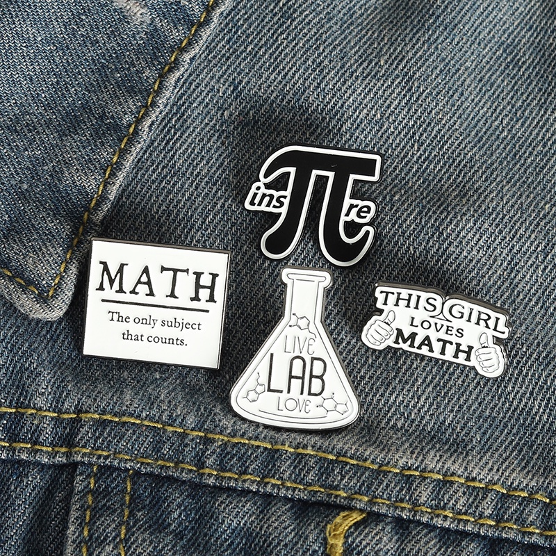Science and Chemistry Enamel Pins Custom Mathematical Formula Π Lab ...
