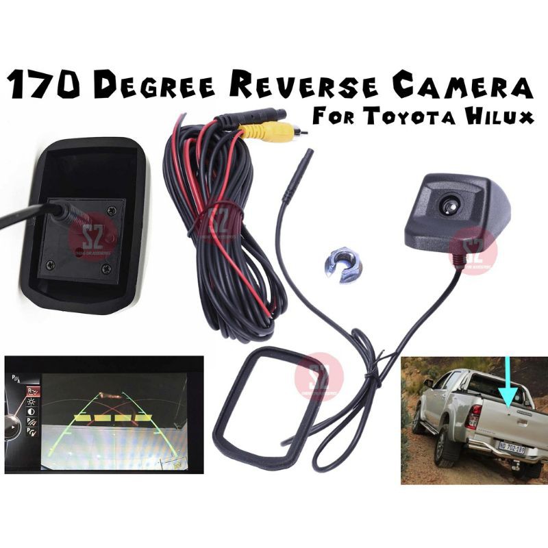 TOYOTA HILUX BLACK COLOUR REAR VIEW CAMERA HD WATERPROOF | Shopee Malaysia