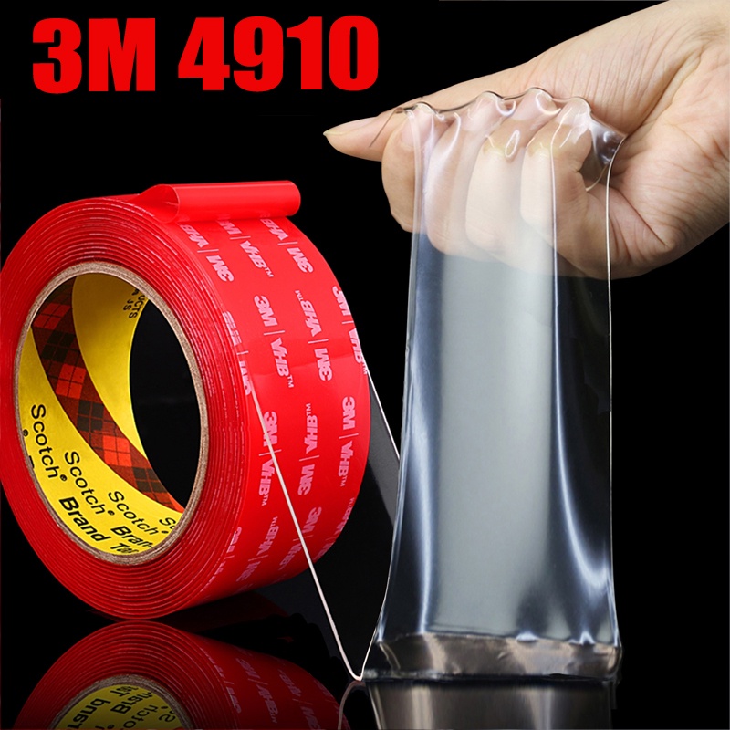 3M VHB 4910 Double Sided Tape High Temperature Transparent Clear Acrylic Foam Adhesive 1.0MM ...