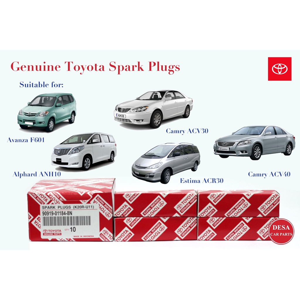 Genuine Toyota Spark Plugs for Toyota Avanza, Camry, Estima, Alphrad ...