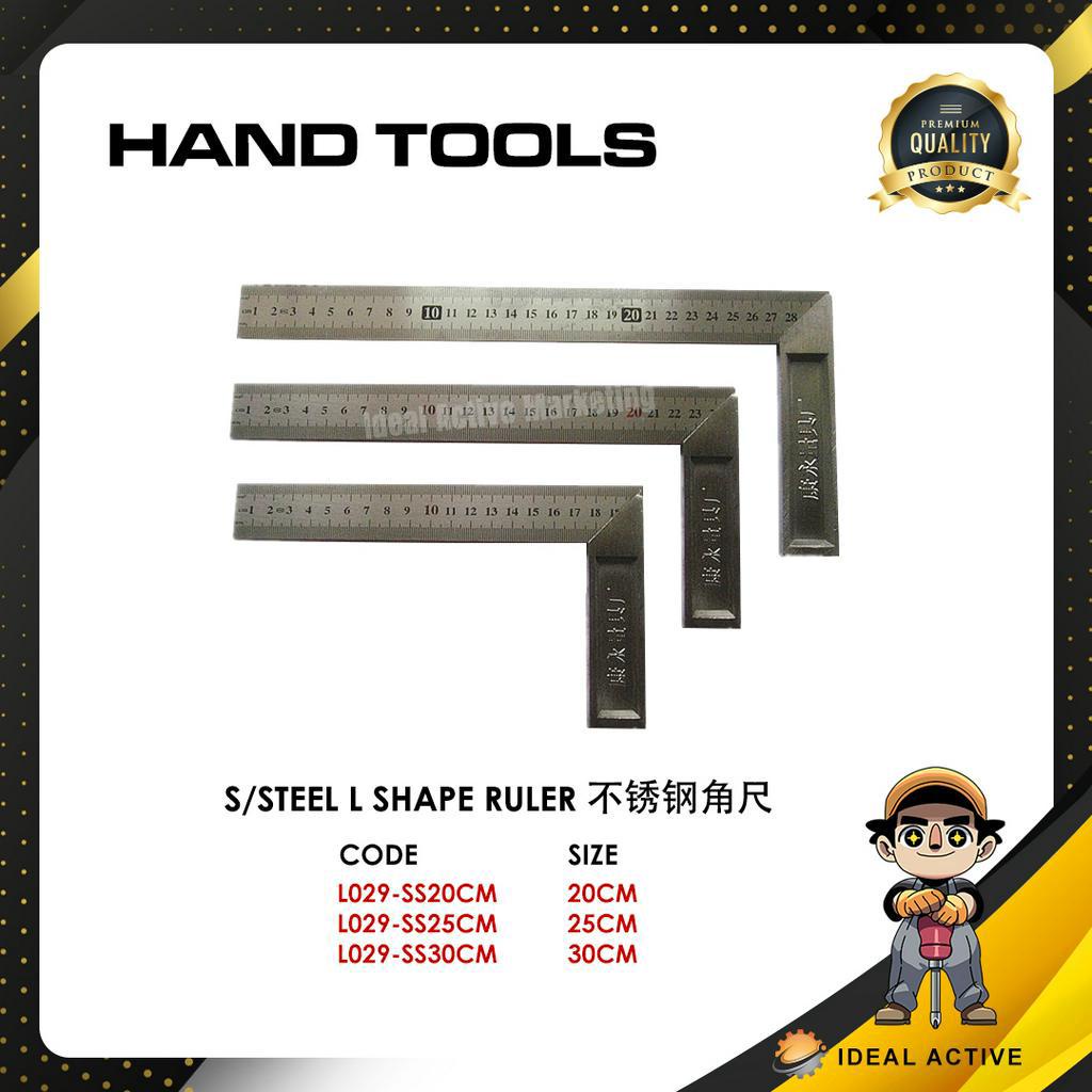 STAINLESS STEEL L SHAPE RULER 8" / 10" / 12" | Shopee Malaysia