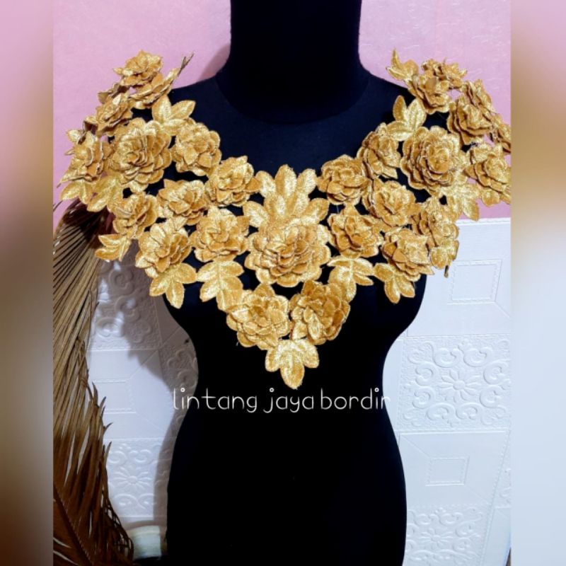 3d appliqué chest flower embroidery | Shopee Malaysia