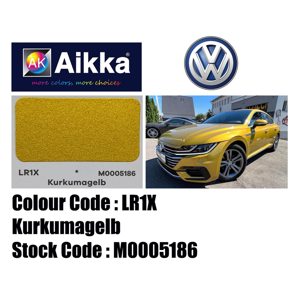 AIKKA AUTOMOTIVE PAINT / VOLKSWAGEN LR1X* PEARL / KURKUMAGELB / TOUCH ...