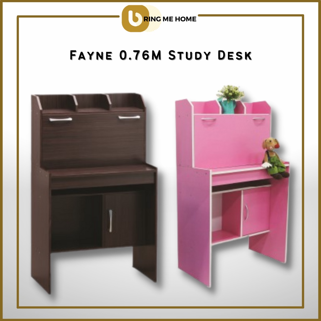 FAYNE 76cm Kids Study Table With Bookshelf Study Desk Meja Tulis Meja ...