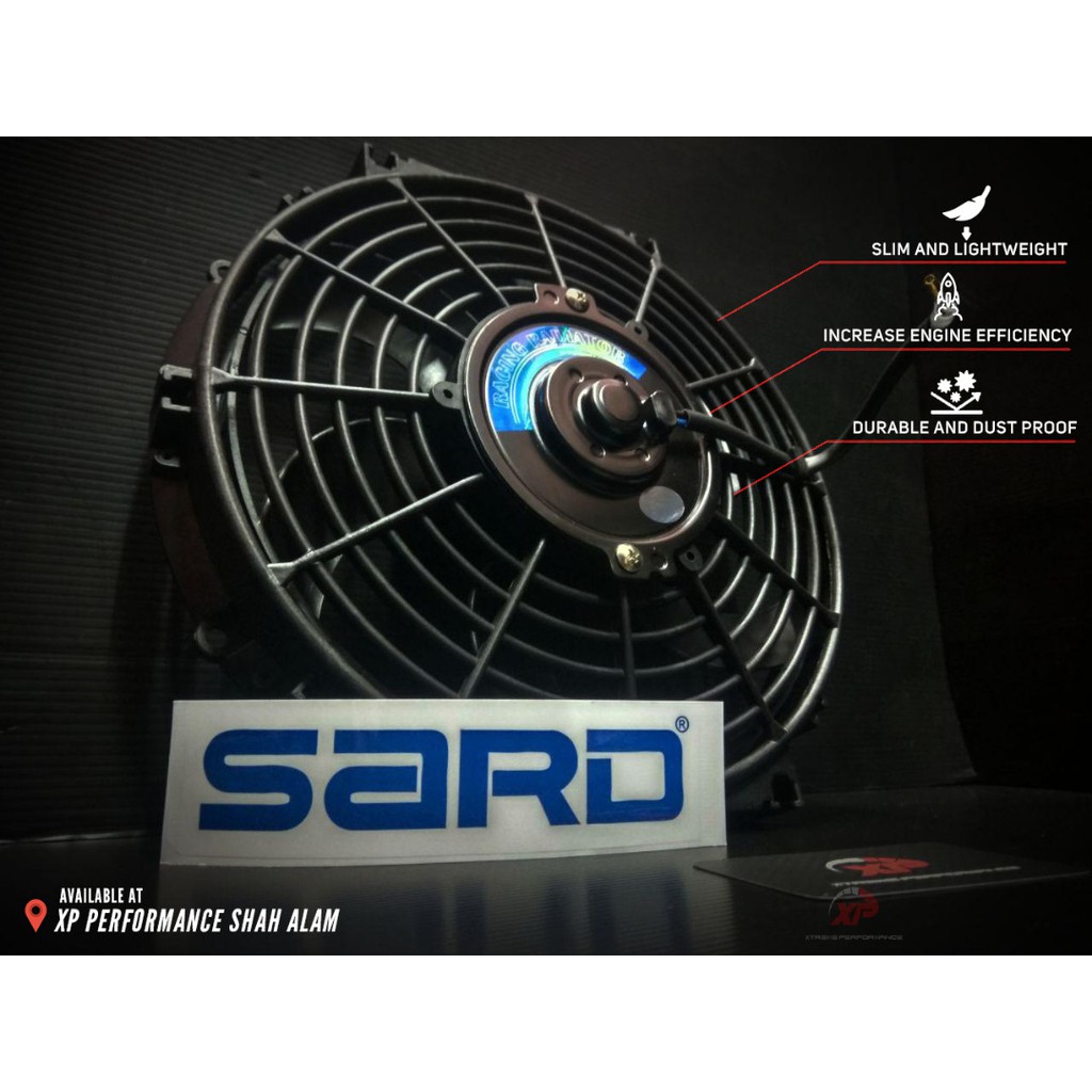 SARD Racing Cooling Radiator Fan 10 Inch 12000 RPM Black Color | Shopee ...