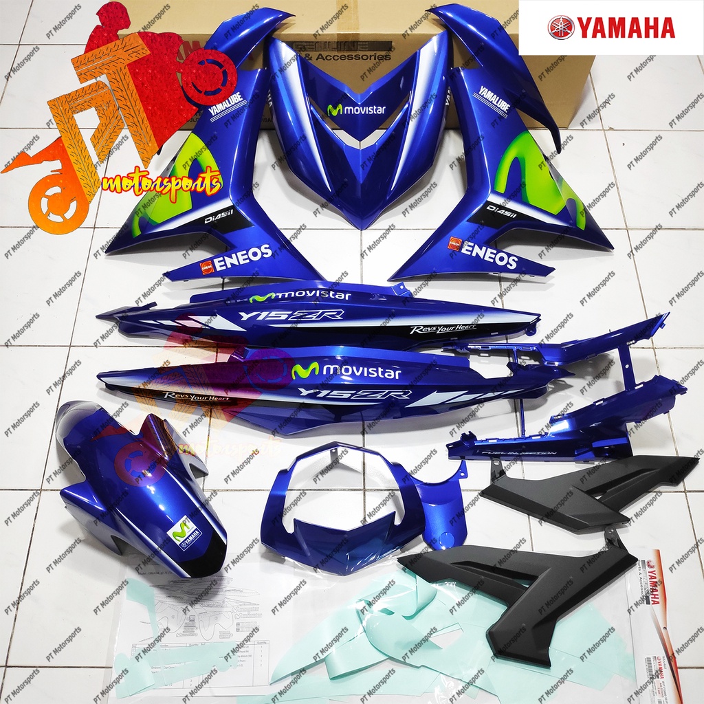 Yamaha Y15ZR V1 Cover Set Body Set DPBMC Gp Blue Y15 Gp Blue Movistar ...