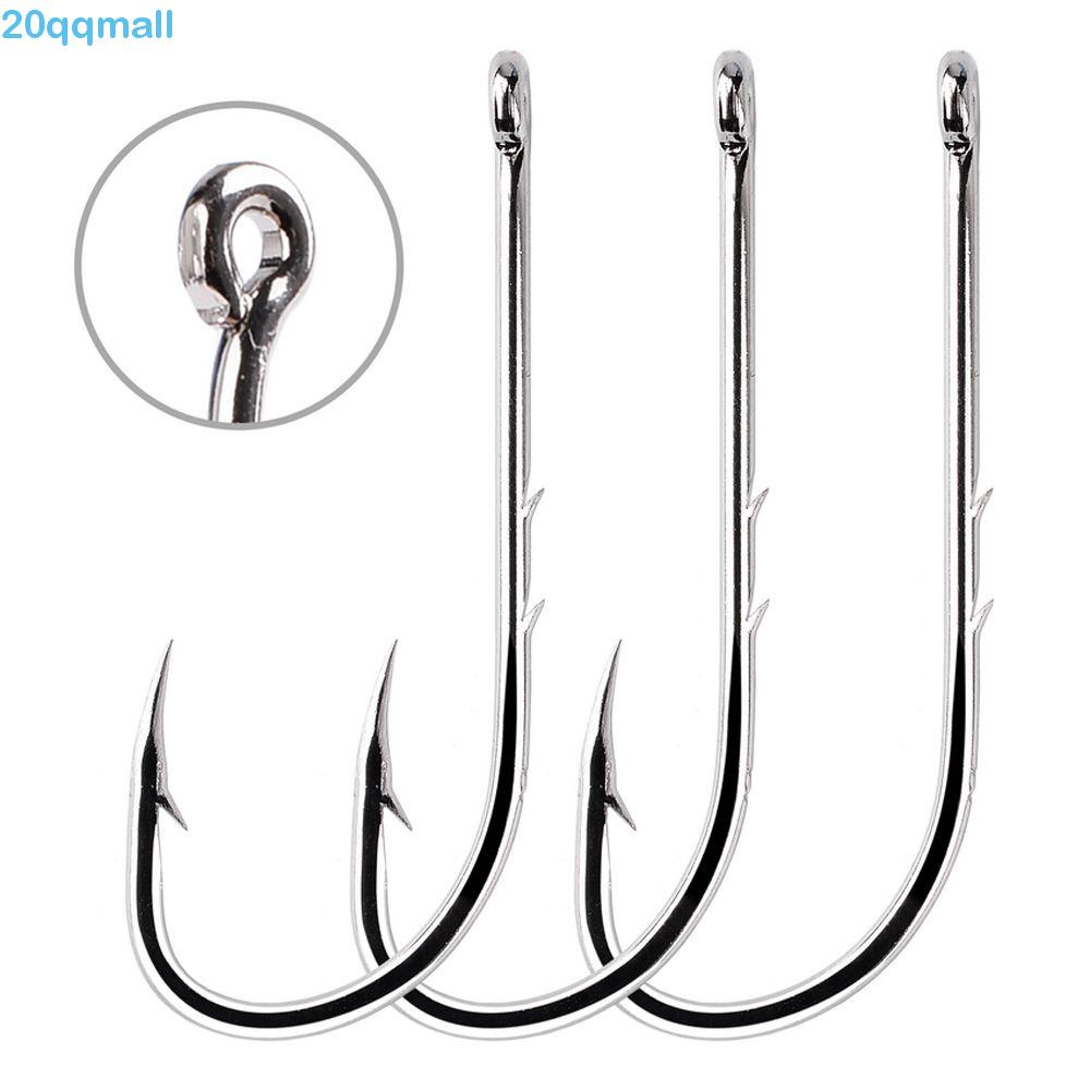 QQMALL Long Shank Fishing Hook Fly Fishing Accessories 50pcs/ Box Bait ...