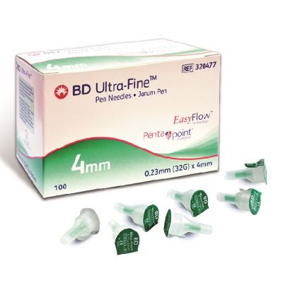 BD ULTRA-FINE INSULIN PEN NEEDLE 4MM x 32G BOX 100S EXP 06 2027 ...