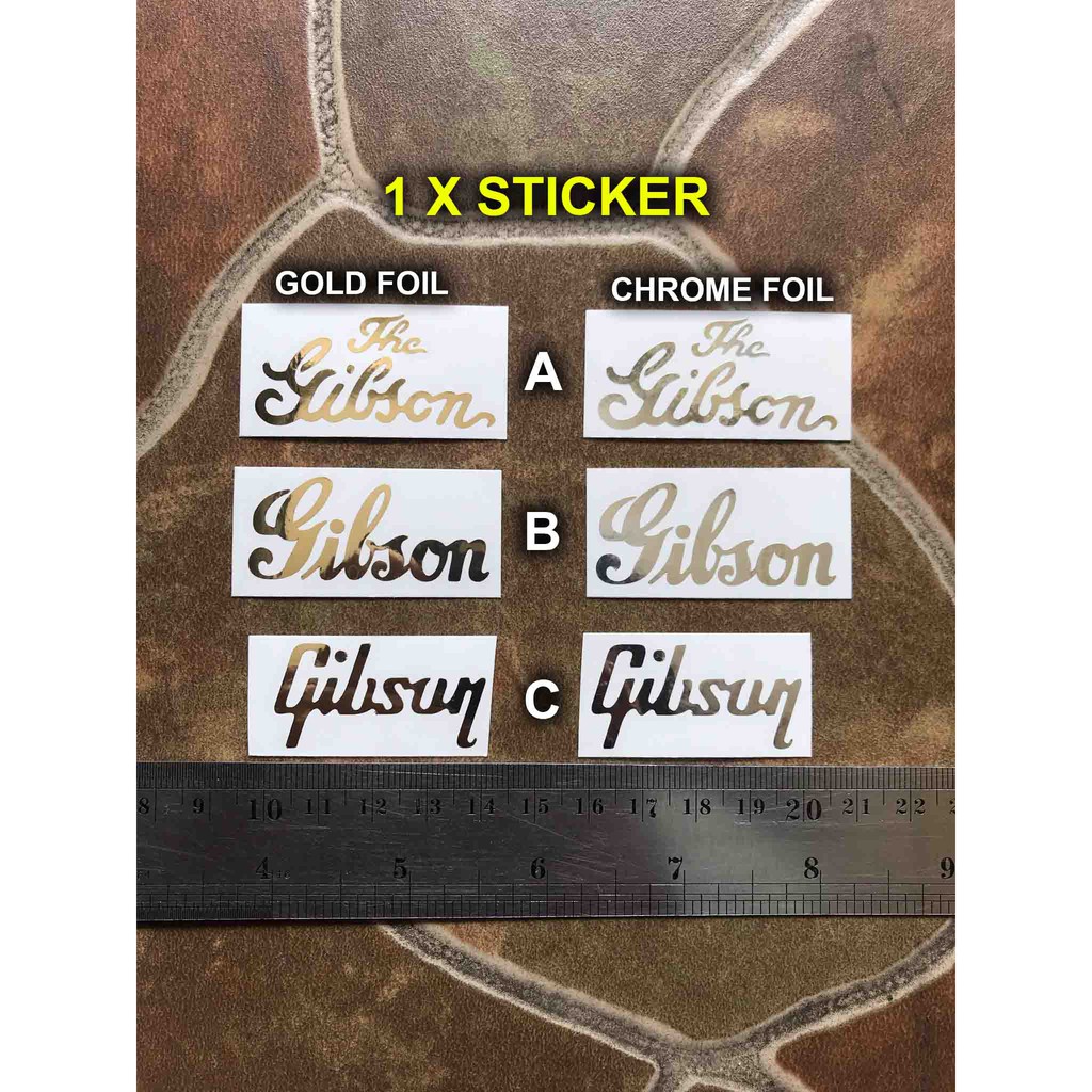 Headstock Logo Sticker Gibson Lp Guitar Les Paul Sg Es Head stock ...