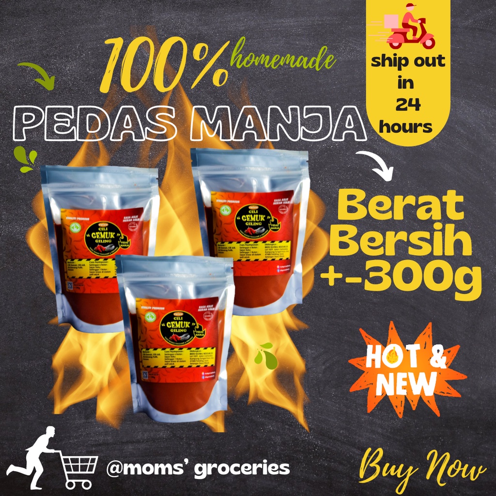 HOT ITEM! cili gemuk giling🌶 / cili giling🌶 / cili tak pedas🌶 / cili ...