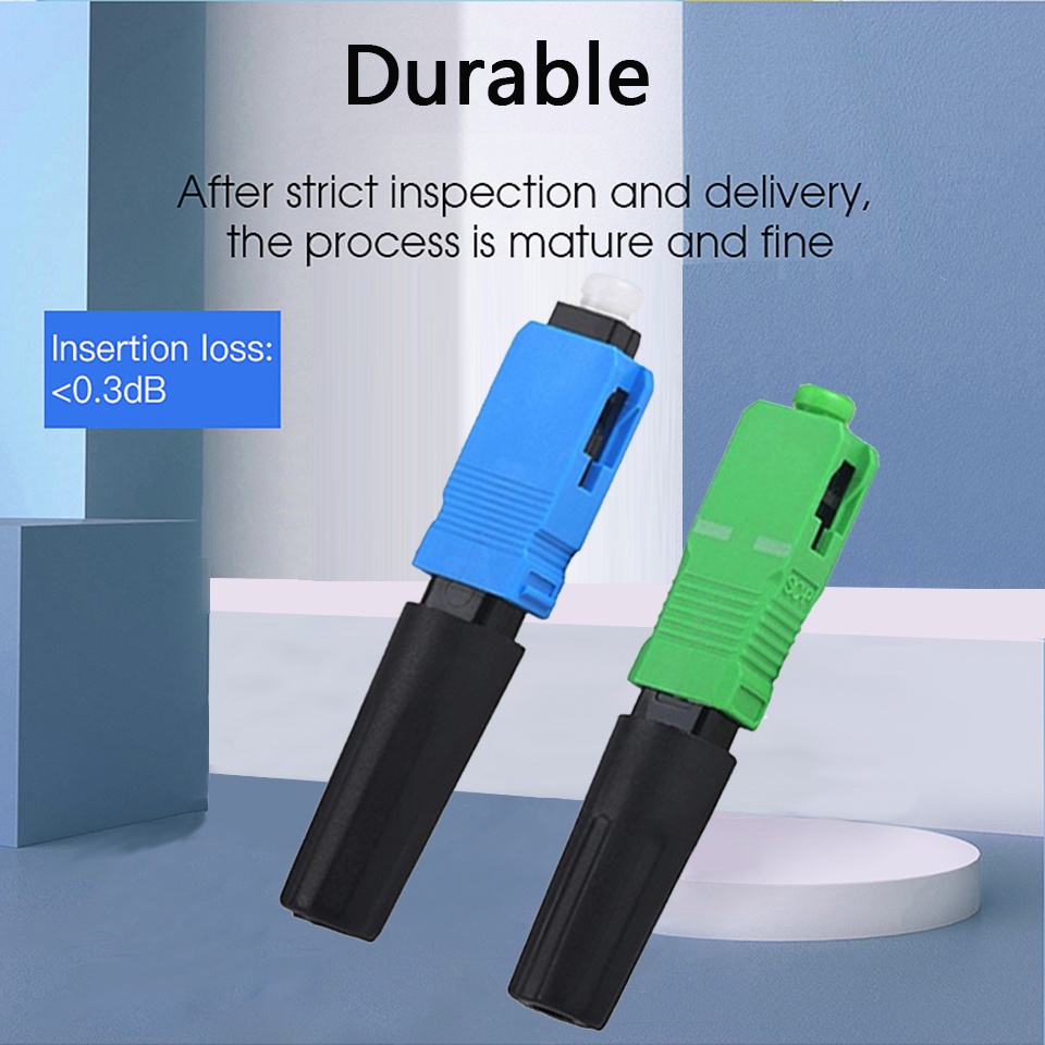100pcs Fiber Optic Quick Fast Connector Adapter For FTTH SC upc optical ...