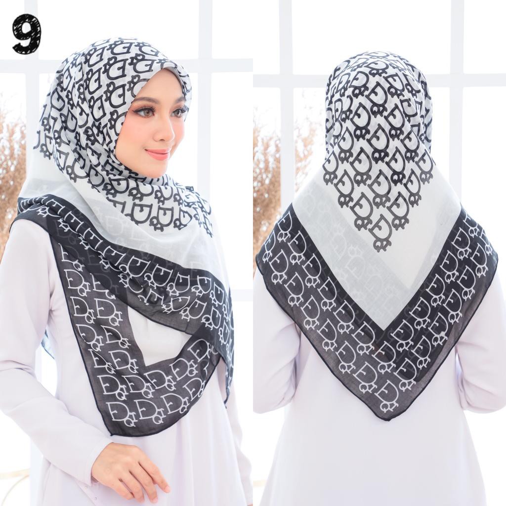 Hot item!! TUDUNG BAWAL COTTON VIRAL TANPA BATU CORAK TIK TOK & DIOR ...