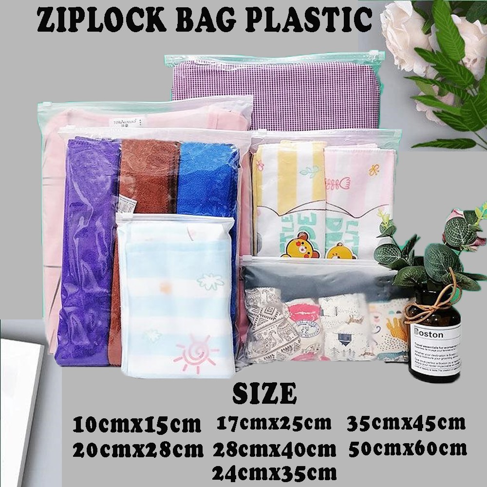 Zip Plastic Lock Bag Plastic Zip Bag Zipper Bag Double Matte EVA ...