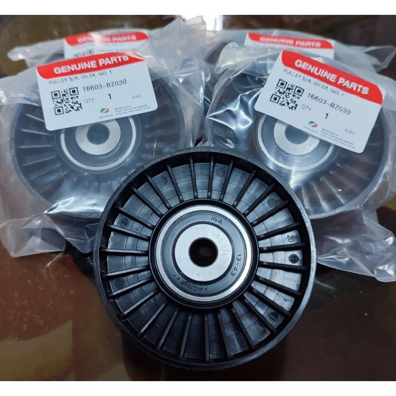 Original Perodua Alza 1.5 Fan Belt Tensioner Pulley Idler Bearing 16603 ...