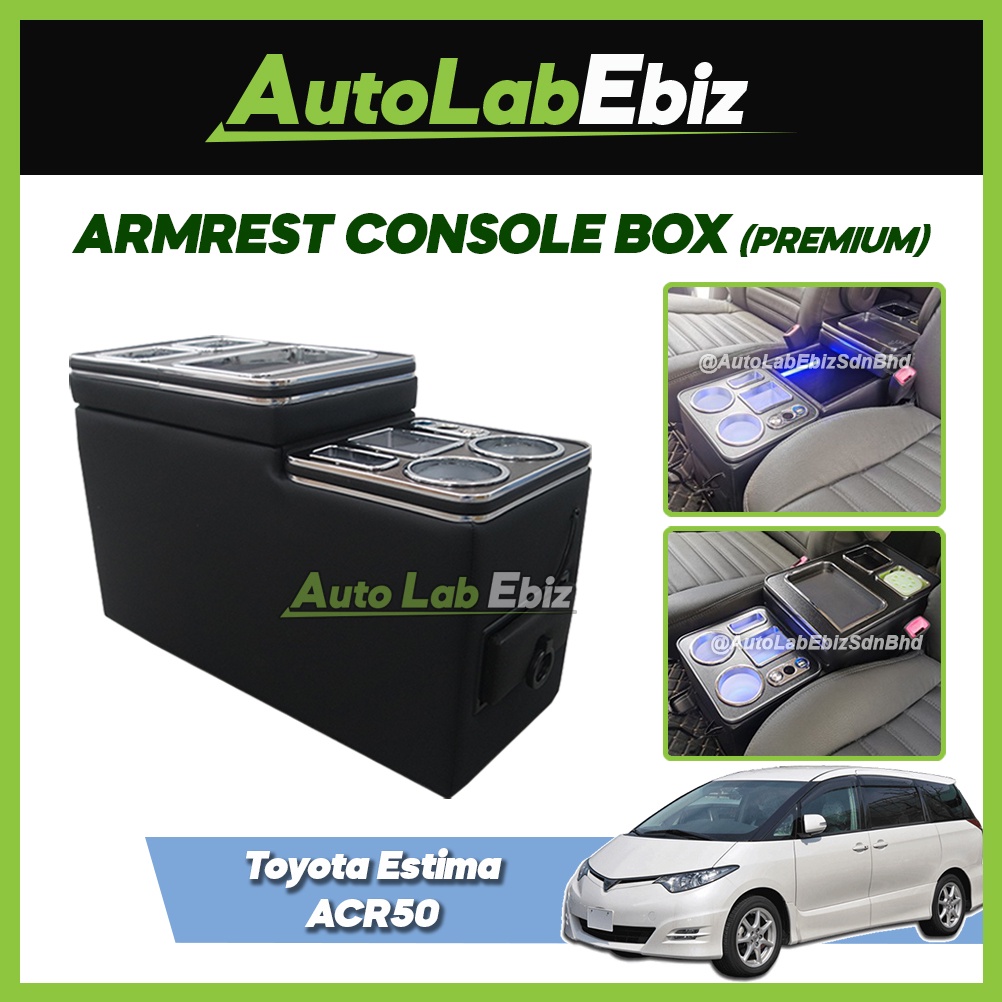 Armrest Console Box Toyota Estima ACR50 (Premium) with LED Atmosphere ...