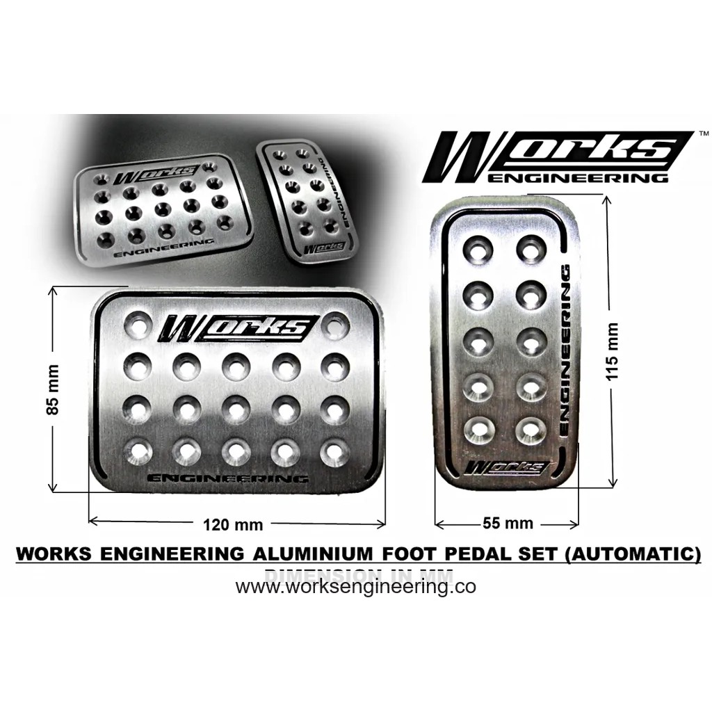 Works Engineering Aluminium Foot Pedal Set (Automatic/ Manual) | Shopee ...