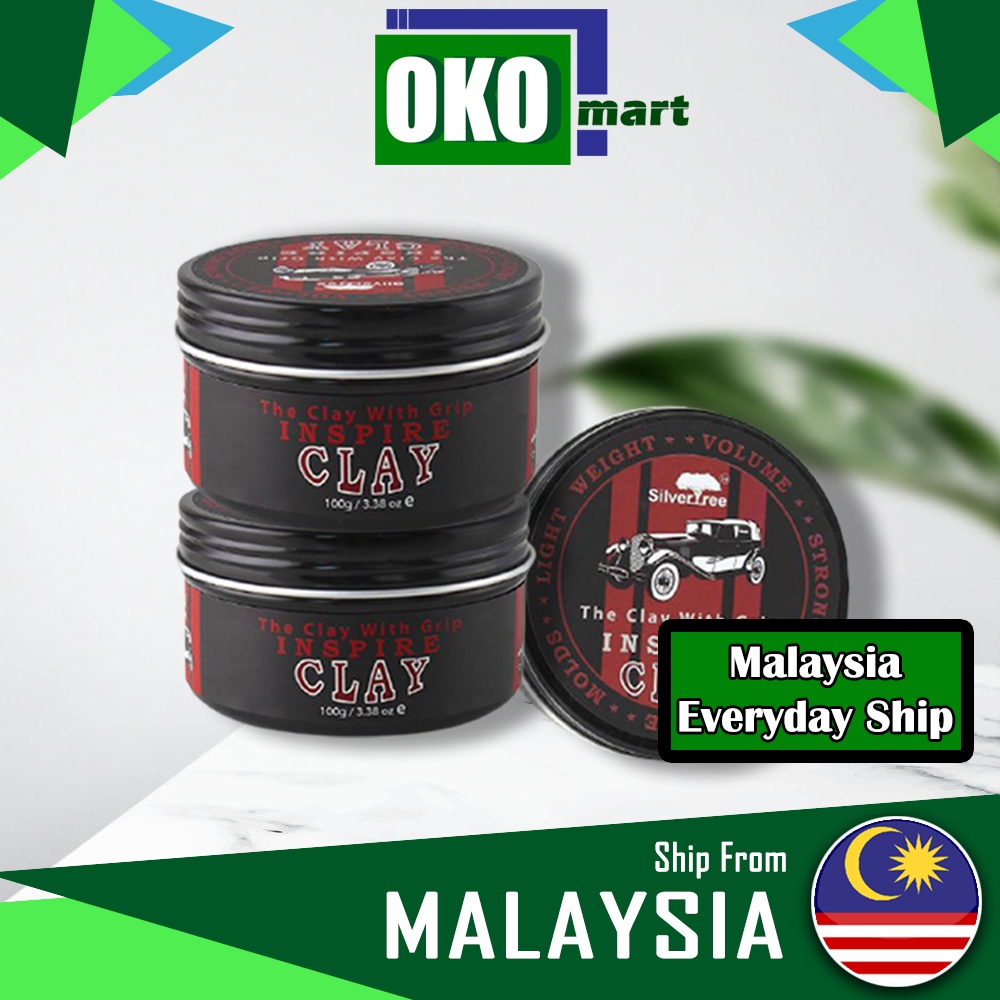 OKO Silver Tree Clay Wax 100g 100% Original Brand For men Styling ...
