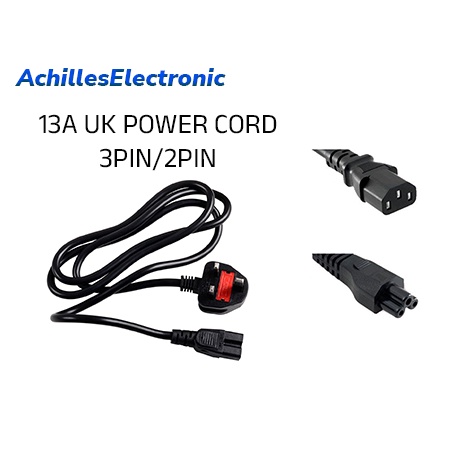 13A Fuse UK Power Cord 3 Pin 1/1.5M - Desktop/Monitor/Adapter/Printer ...