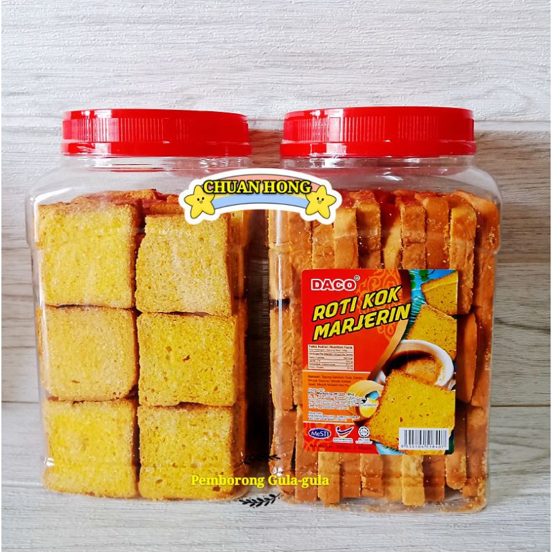 Daco Roti Kok Roti Bakar Marjerin 60pcs / Botol | Shopee Malaysia